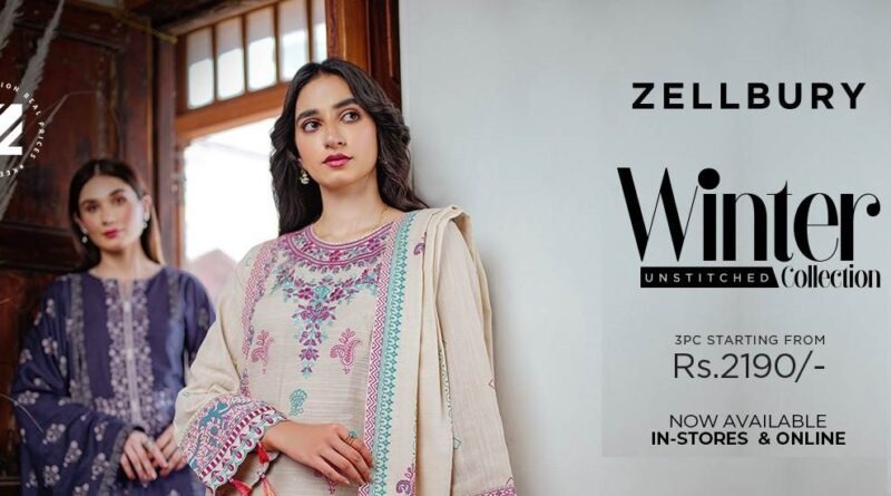 Zellbury Winter Unstitched Collection 2023 Sale upto 50% off
